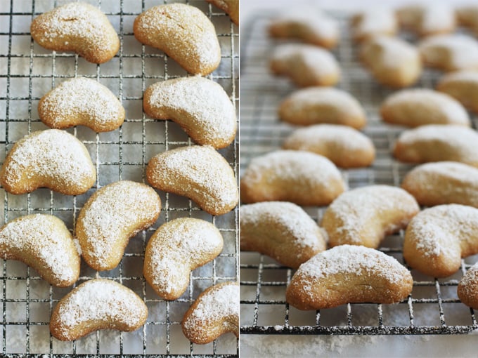 Kourabiedes - Greek Almond Crescent Cookies - Cook Republic