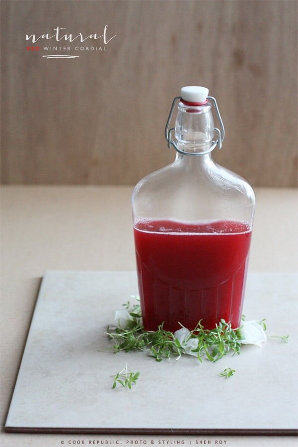 Natural Red Winter Cordial - Cook Republic