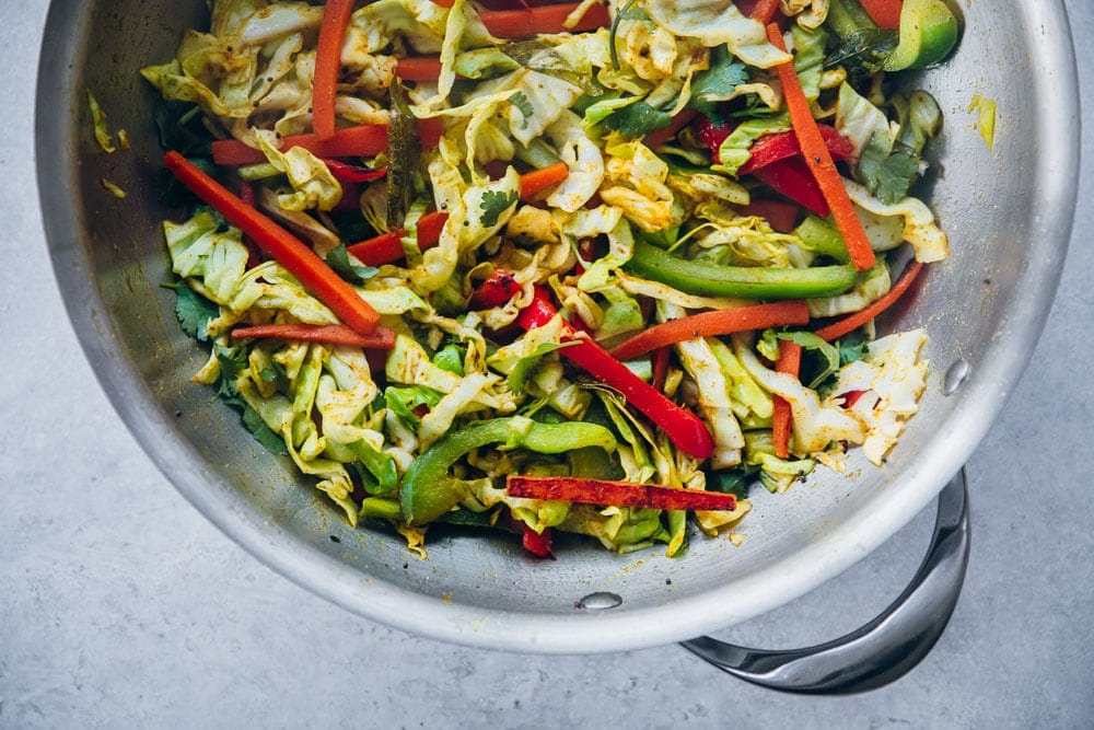 Gujarati Sambharo (Spiced Indian Cabbage Stir-Fry) - Cook Republic