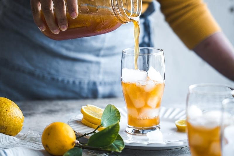Sparkling Iced Lemon Tea - Cook Republic