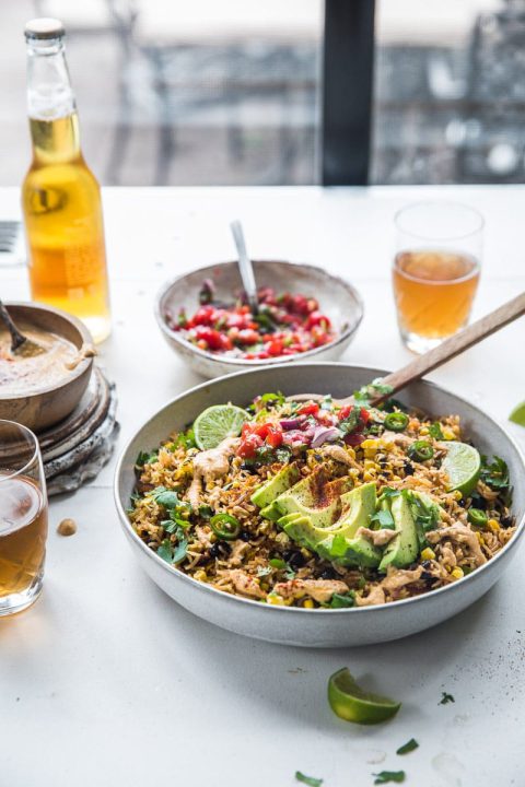 Warm Vegan Taco Rice Salad - Cook Republic