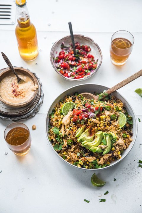 Warm Vegan Taco Rice Salad - Cook Republic