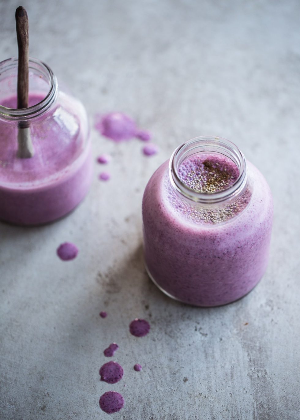 Blueberry Chia Cardamom Lassi - Cook Republic