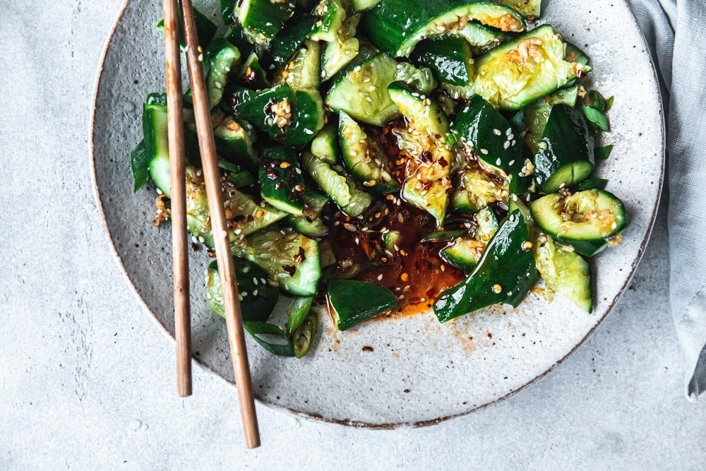 Asian Smacked Cucumber Salad - Cook Republic