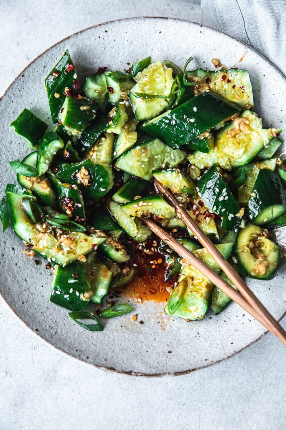 Asian Smacked Cucumber Salad - Cook Republic