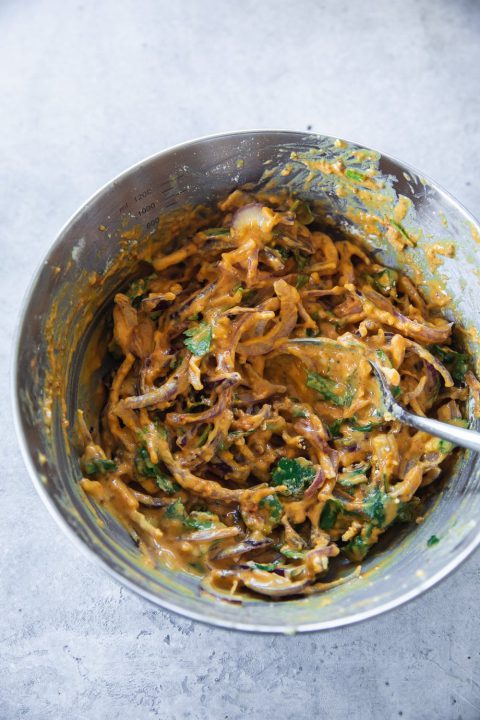 Crispy Onion Pan Pakoras - Cook Republic