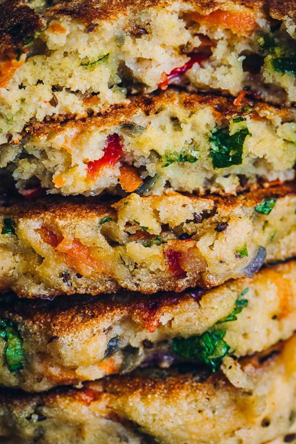 Crispy Semolina Veggie Pancakes - Cook Republic