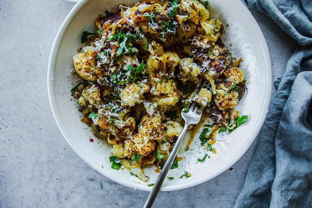 Roasted Cauliflower With Honey And Halloumi - Cook Republic